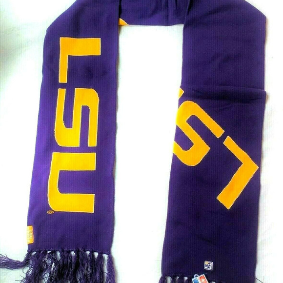 NCAA Licensed | Accessories | Lsu Tigers Winter Knit Scarf 2 Sided ...